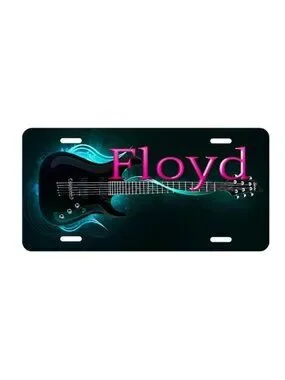 Accents | Pink Floyd Rock Guitar Metal Aluminum Vanity License Plate ...